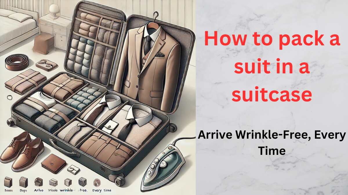 How to pack a suit in a suitcase folding for travel | Fine Backpack